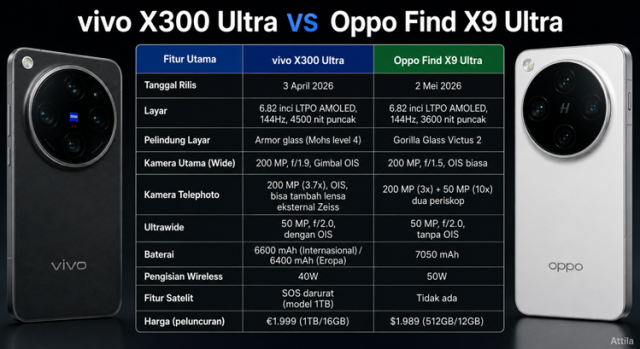 OPPO Find X9 Ultra vs Vivo X300 Ultra 2026: Perbandingan Kamera ...